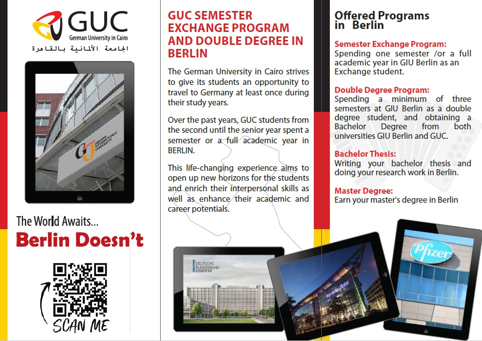 German University in Cairo - Berlin Offered Programs