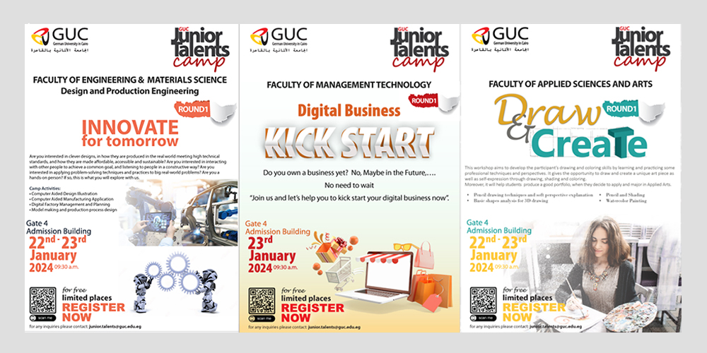 German University in Cairo - GUC's "Junior Talents" Program Ignites ...