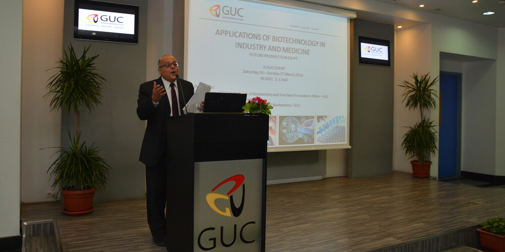 German University in Cairo - Prof. Dr. Ashraf Mansour Launches Biotechnology symposium