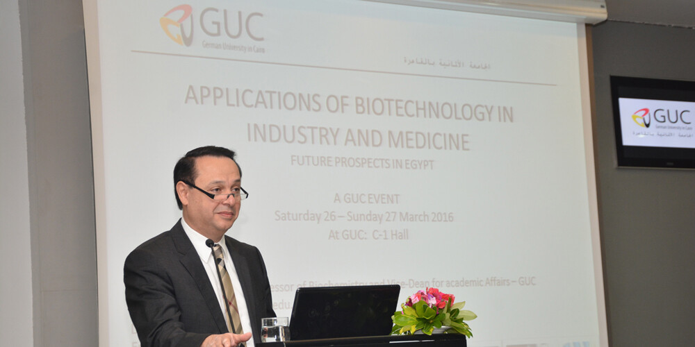 German University in Cairo - Prof. Dr. Ashraf Mansour Launches Biotechnology symposium
